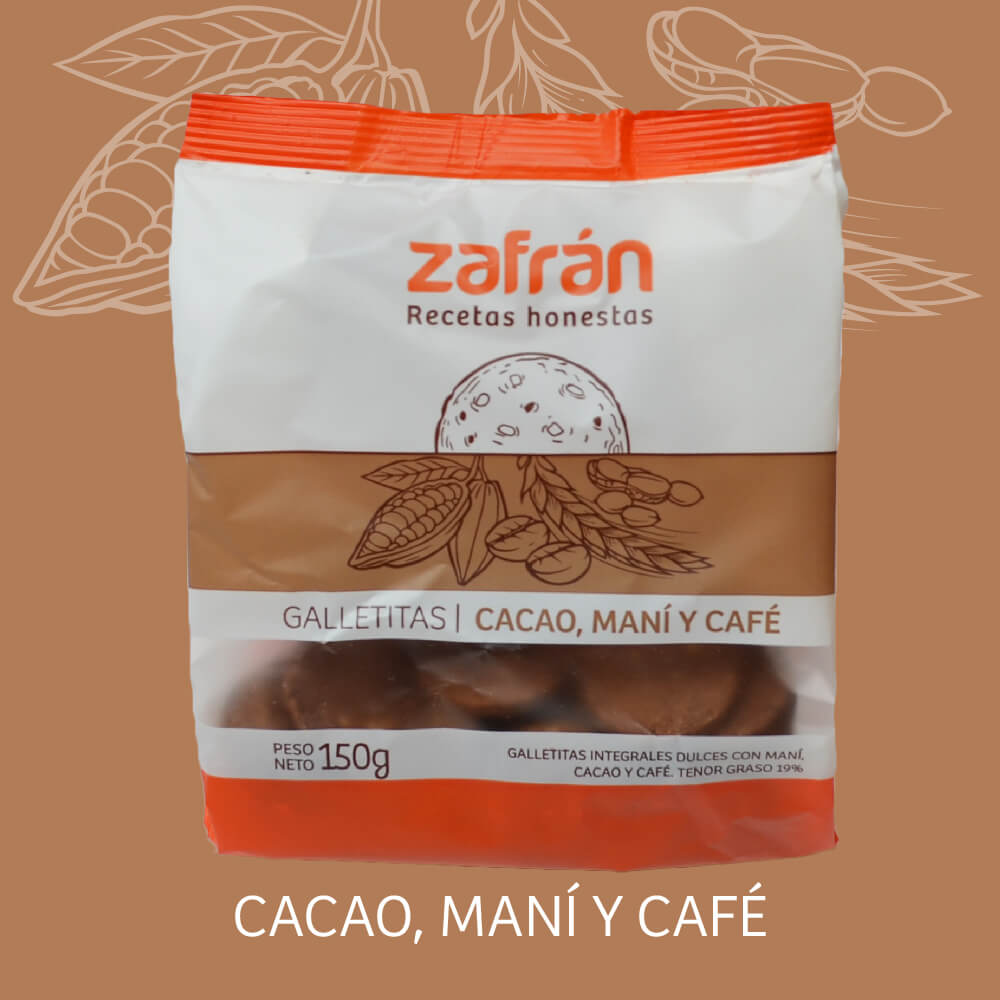 Campos Verdes - GALLETITAS TANLATAM CACAO Y MANI 150GR ZAFRAN