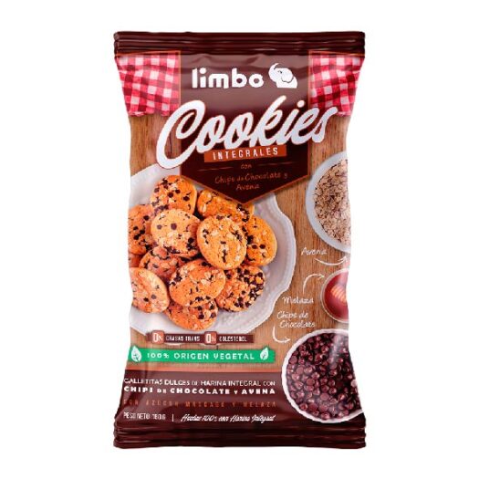 Campos Verdes - COOKIES INTEGRALES CON CHIPS CHOCOLATE 160GR. - LIMBO